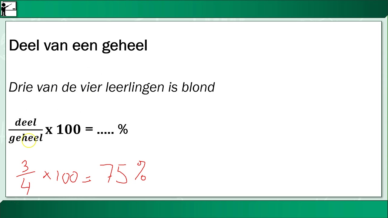 Rekenen Percentage Berekenen Deel Van Een Geheel YouTube