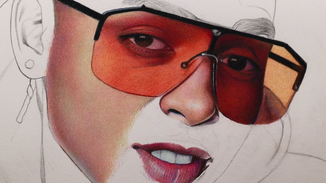 Dibujo de Ozuna con lápices de colores set de 48 Prismacolor Premier ...