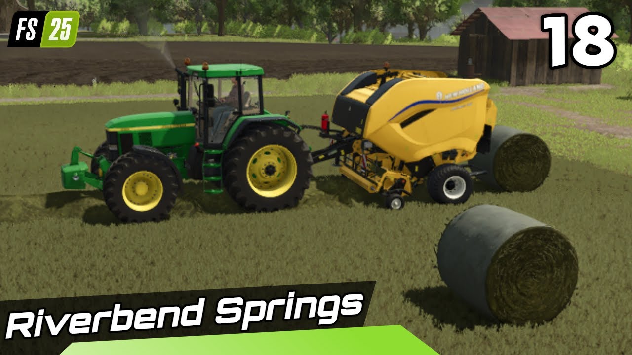 Grasbalen Persen, Inwikkelen & Kalk Strooien | Riverbend Springs #18 ...