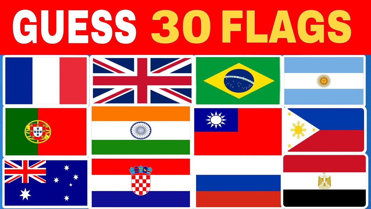Guess the Country by the Fast Flags Quiz | Can You Guess 30 Flags ...