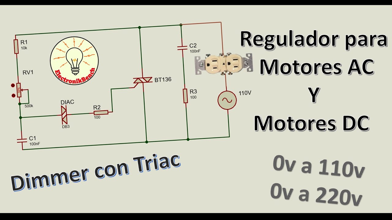 Regulador para motores AC y DC (Dimmer)--ElectronikBench-- - YouTube