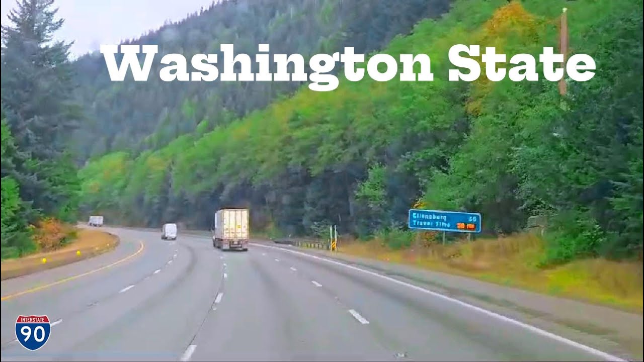 America.roads I I-90 Washington State Westbound - Watch for a free ride - YouTube
