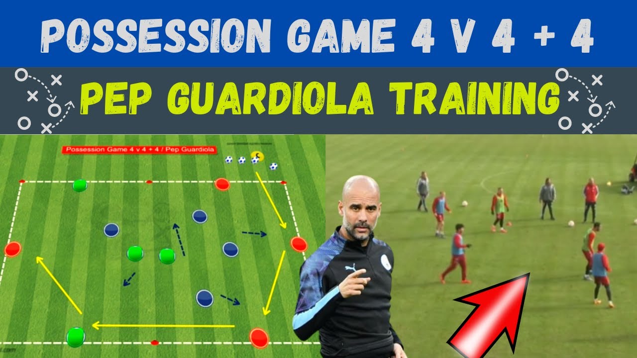 Pep Guardiola Training / Possession Game 4 v 4 + 4 - YouTube