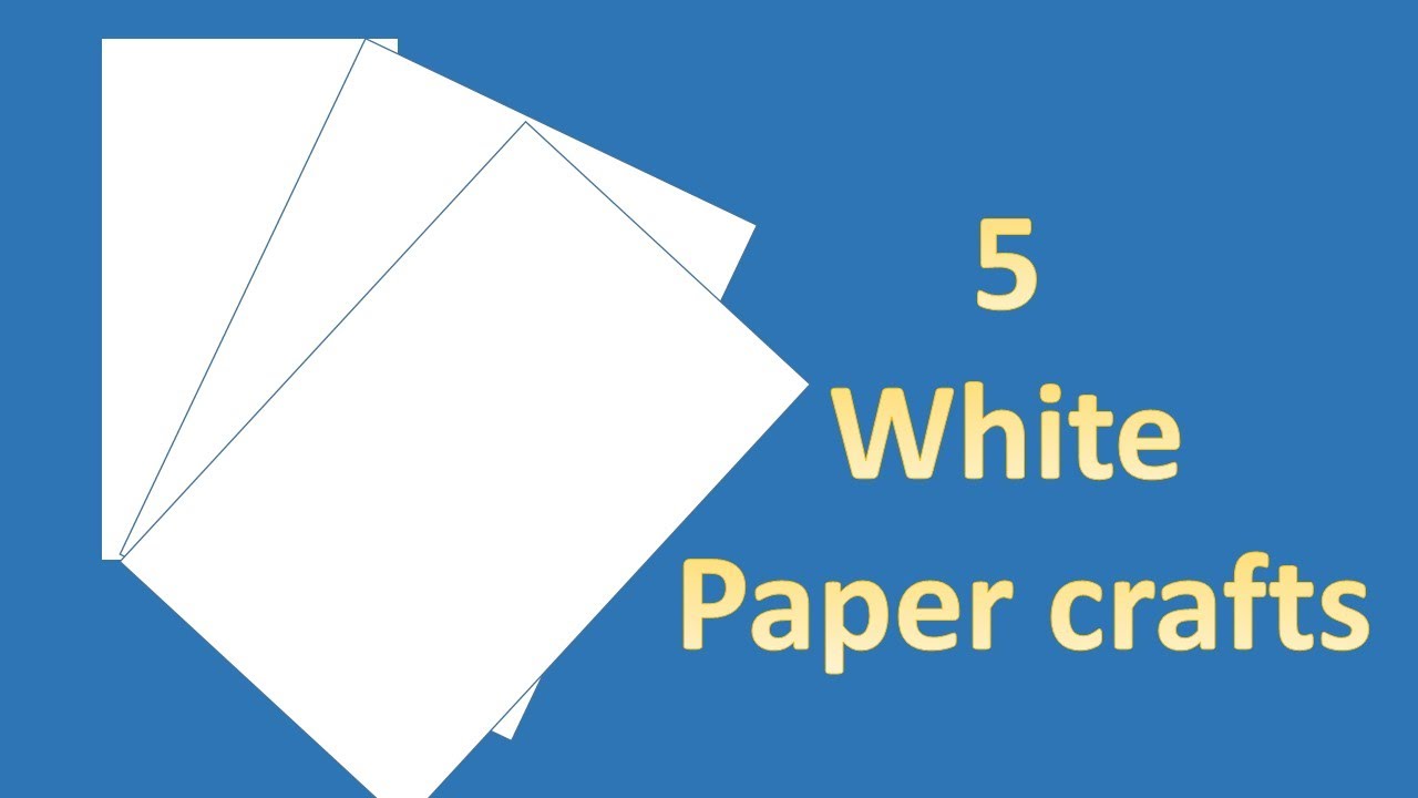 5 Easy & cheap white paper Craft Ideas | DIY White paper Craft | paper ...