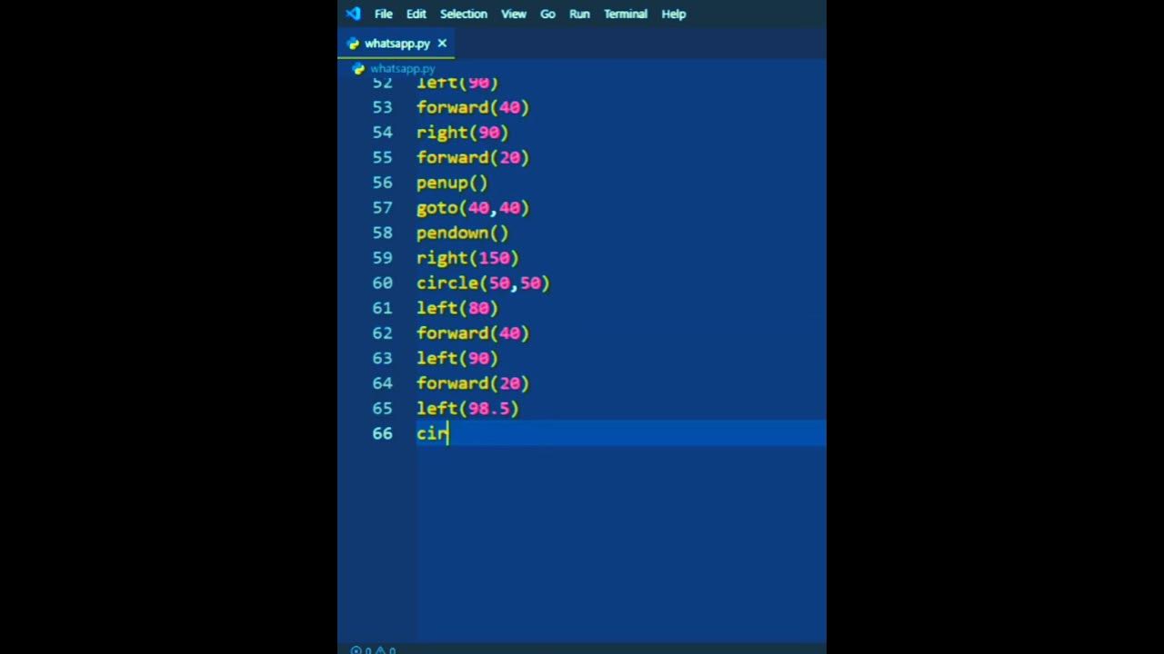 Drawing Whatsapp Logo 🔥😍 Using Python Coding Programmerlife Turtle 1961