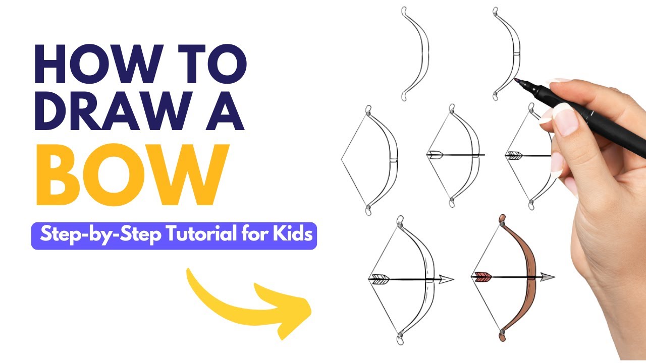 How To Draw A Bow And Arrow Easy Step By Step