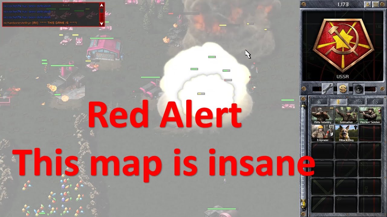 Command and Conquer Red Alert Remastered FFA (The most INSANE map ...