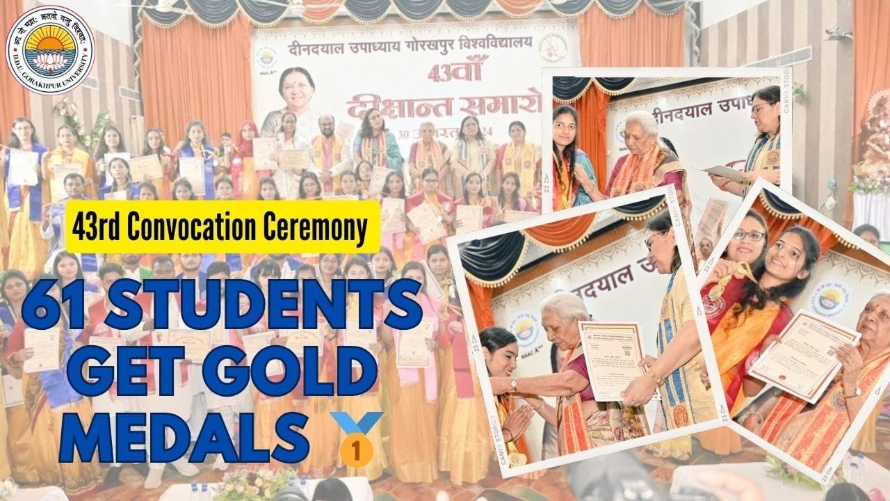 43rd Convocation Ceremony | 61 Students Get Gold Medals | DDUGU | 2024 ...