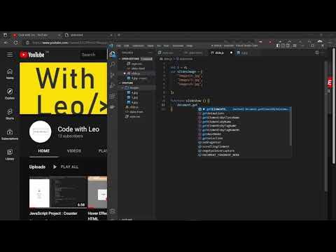 slideshow images - JavaScript - practice with me #1 - YouTube