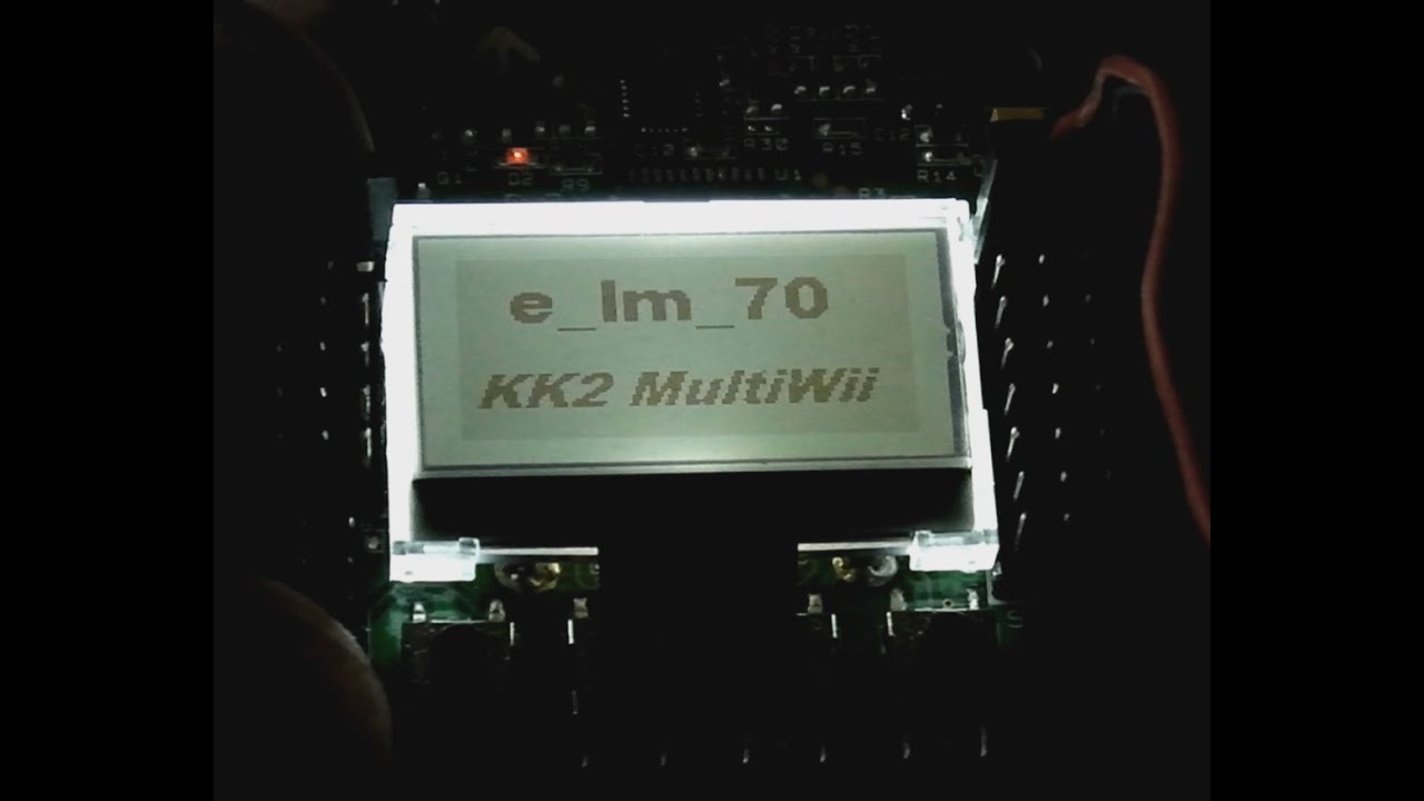 KK2.1 does MultiWii with GPS : the LCD GUI - YouTube