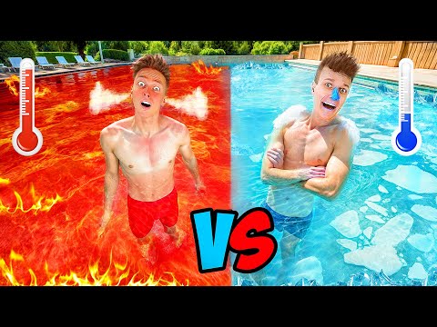 HOT vs COLD Pool Challenge !