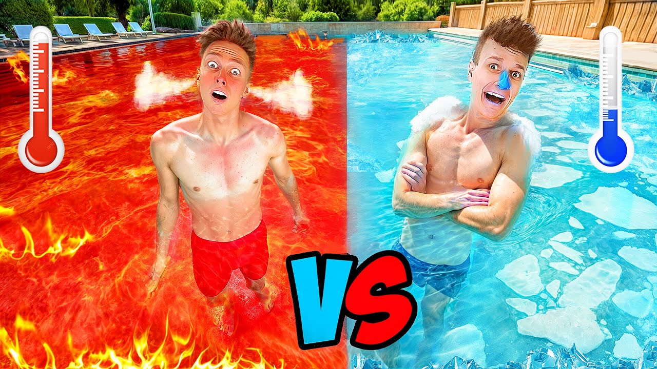 HOT vs COLD Pool Challenge ! - YouTube