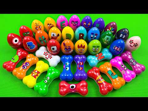 Rainbows SLIME 💫 Look Numberblocks, Alphablocks, Alphabet Lore in Bones, Eggs Glitter, Satisfying🌈