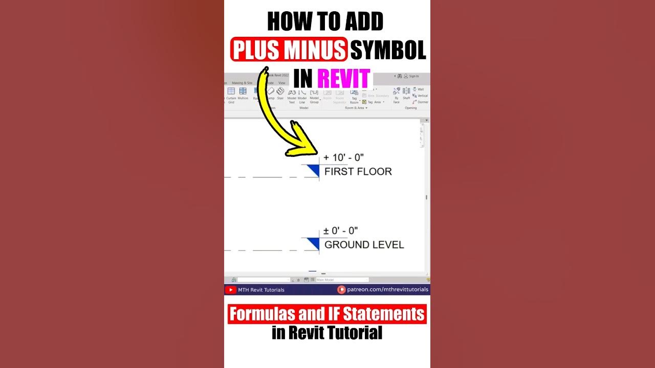Add Plus Minus Symbols to Levels in Revit | Formulas in Revit Tutorial #revit #revittutorials # ...