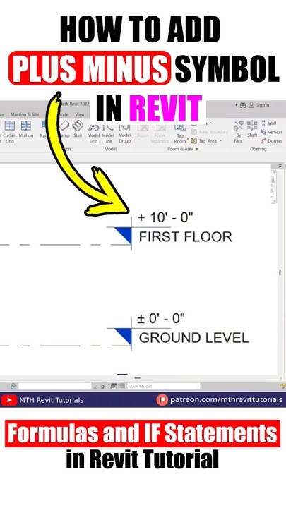 Add Plus Minus Symbols to Levels in Revit | Formulas in Revit Tutorial #revit #revittutorials # ...