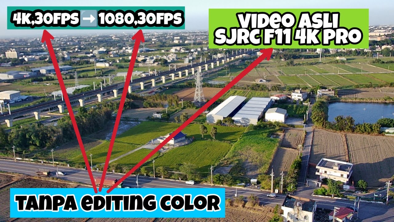 HASIL CAMERA SJRC F11 4K PRO TANPA EDITING COLOR - YouTube