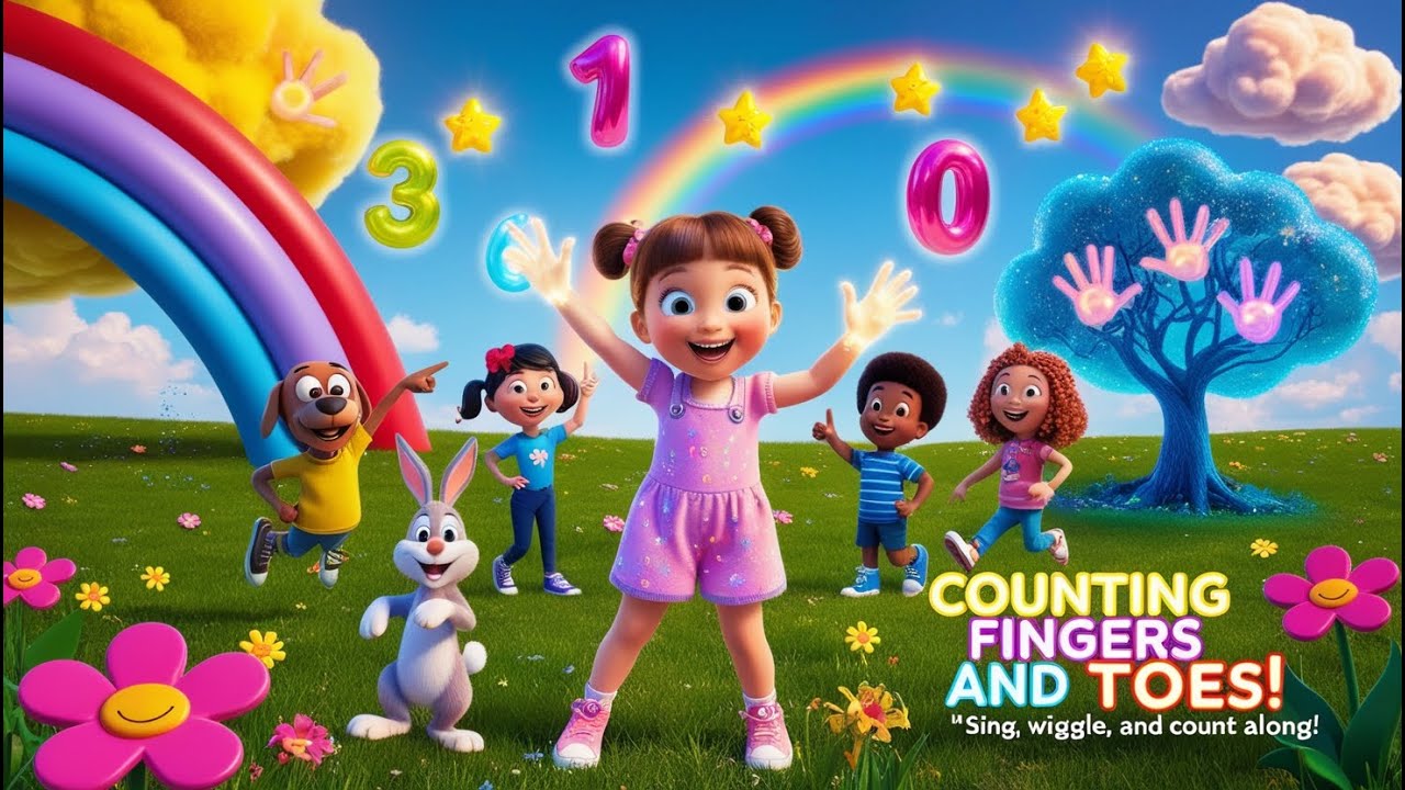 Counting Fingers and Toes | Kids Learning Song | Kids Poem | Rhymes ...