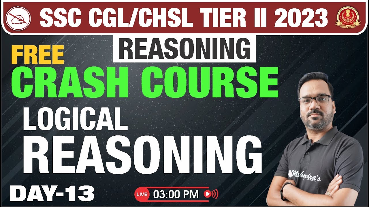 Logical Reasoning for SSC CGL/ CHSL Tier-2 2023 | Free Reasoning Crash ...