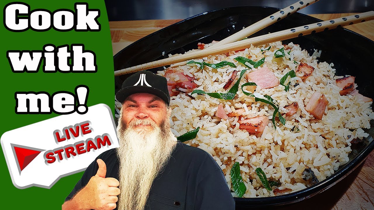 Cooking Fried Rice LIVE Stream. #1 tip for the BEST Rice included ...