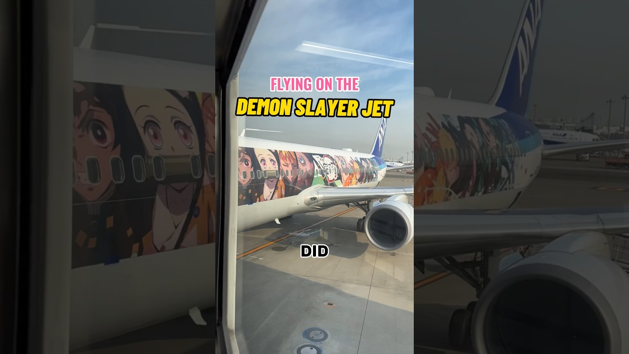 Would you fly on this Demon Slayer plane in Japan??😲🔥 #demonslayer # ...
