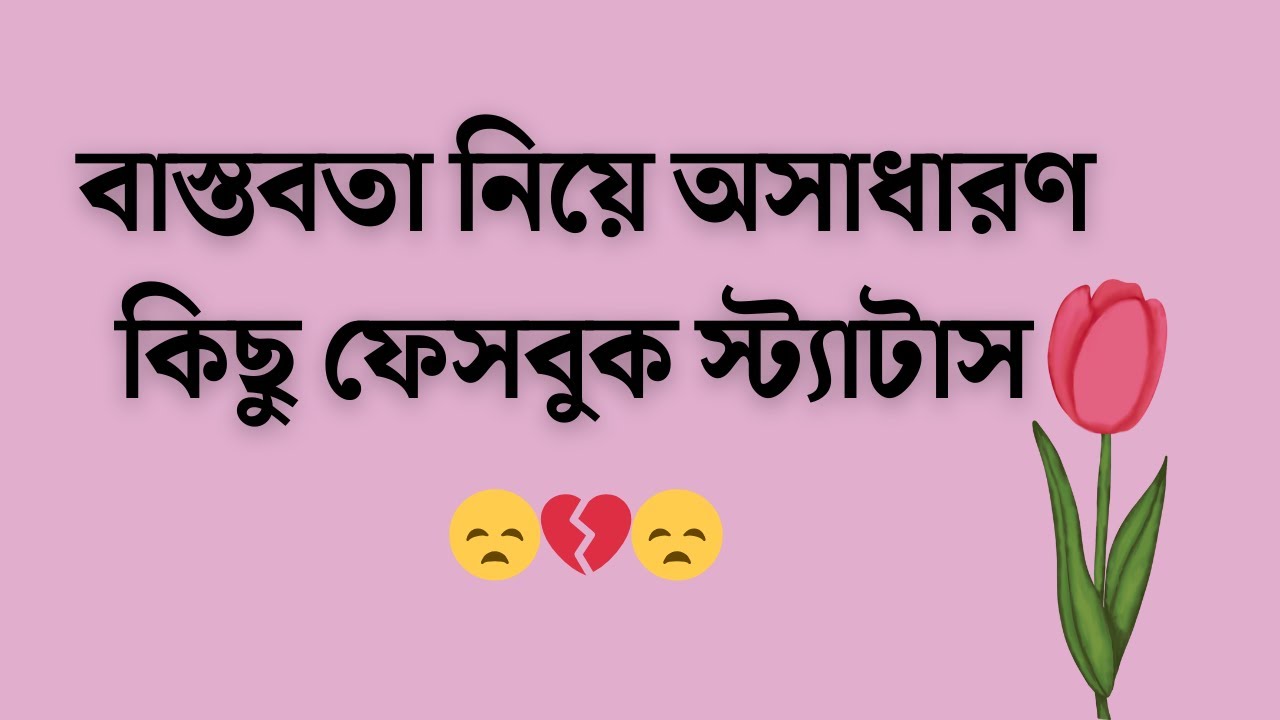 😎বাস্তবতা নিয়ে অসাধারণ কিছু ফেসবুক স্ট্যাটাস ৷ নিজেকে নিয়ে কাপশন ৷ ...