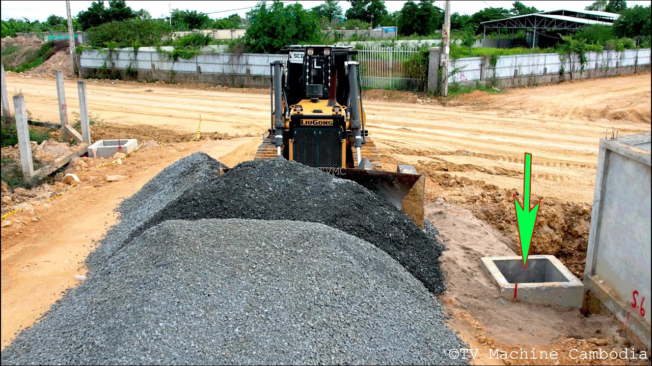 Features Building Foundation Village Road By Huge Dozer VS Motor Grader ...