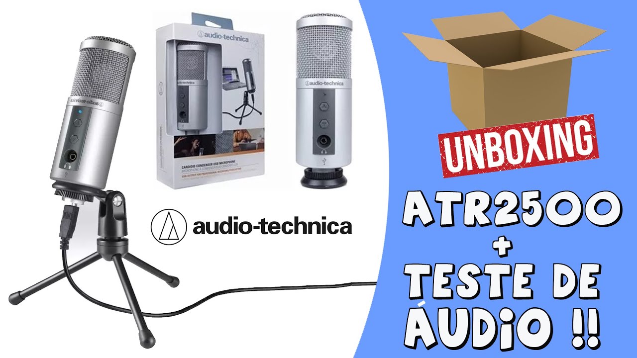 Unboxing ATR2500 USB + Testes de Audio - YouTube