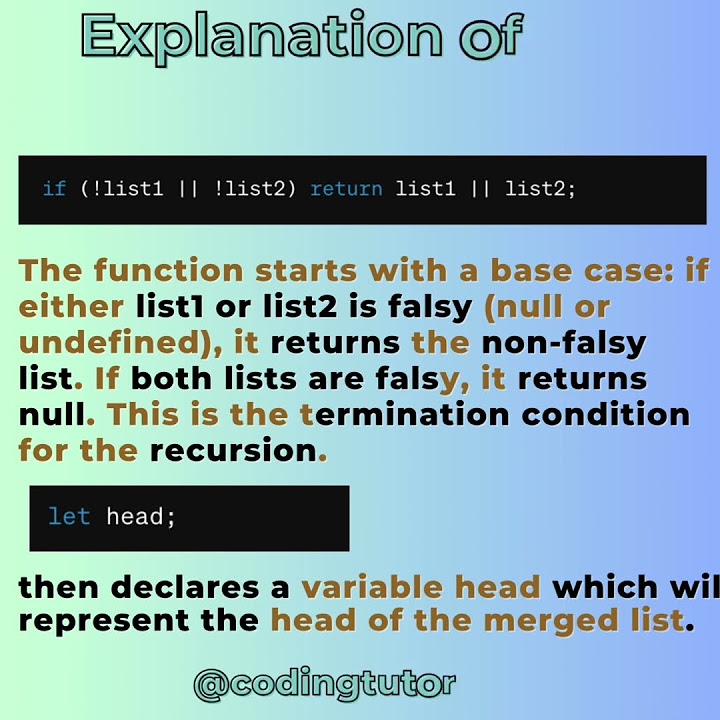 🚀 Algorithm Explained Merging Two Sorted Linked Lists In Javascript Algorithms Datastructures