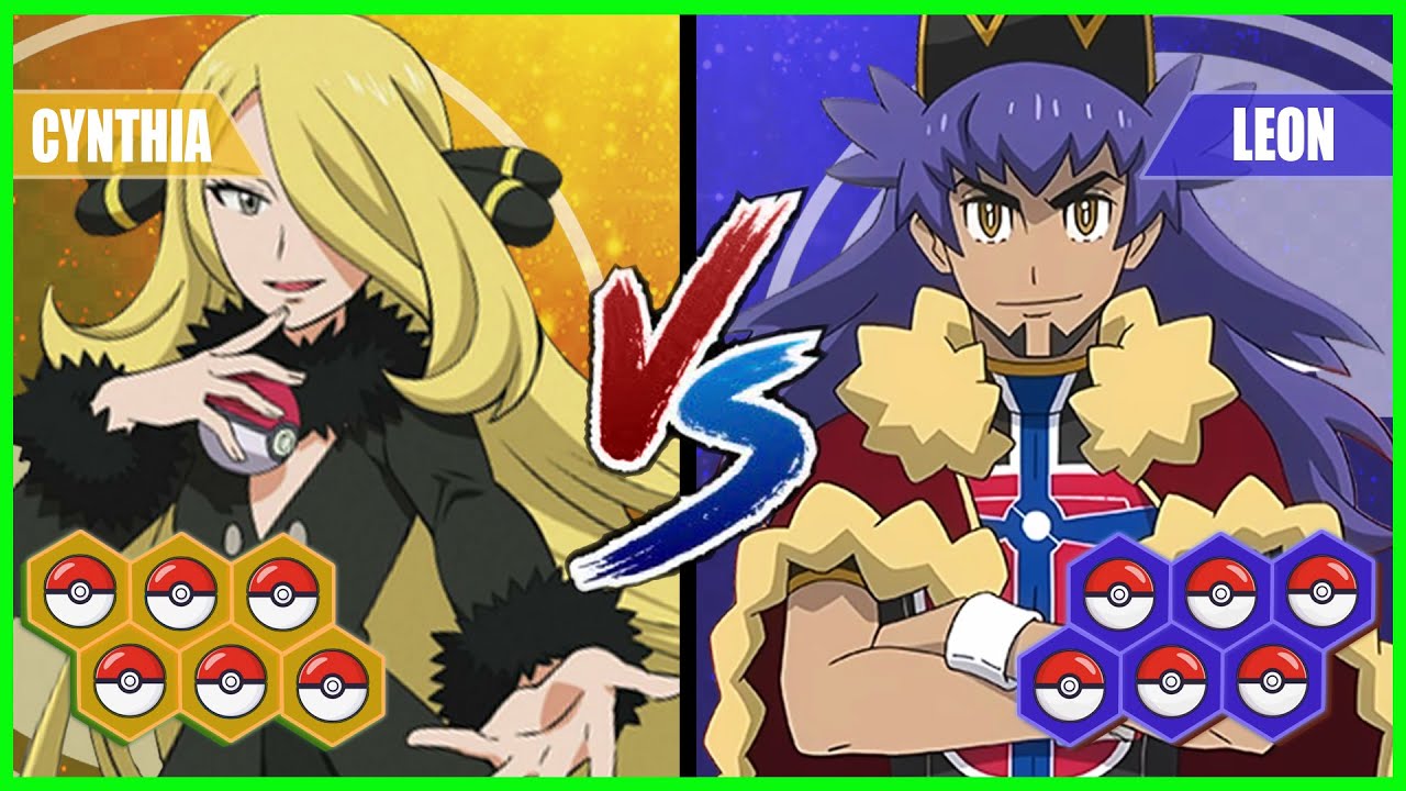 Pokemon Battle Pedia: Cynthia Vs Leon - YouTube