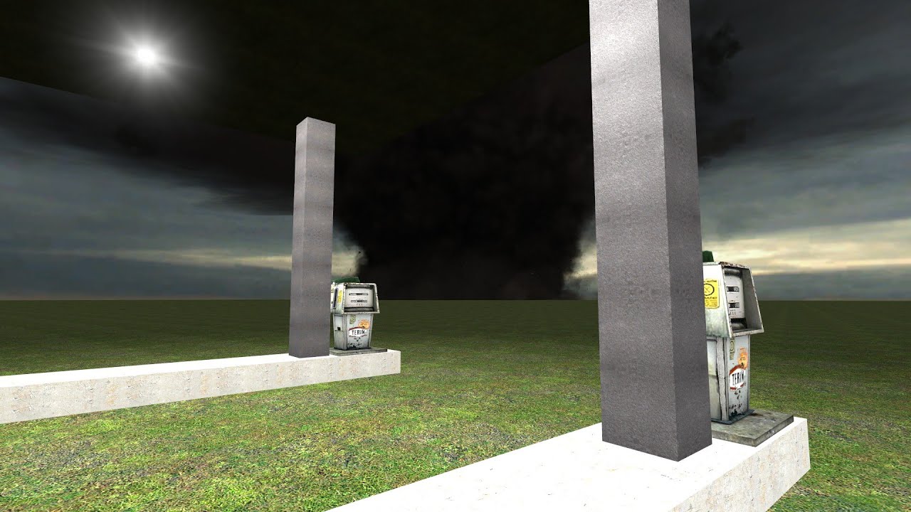 Tornado hits Gas Station Garrys Mod Tornado Mod! - YouTube