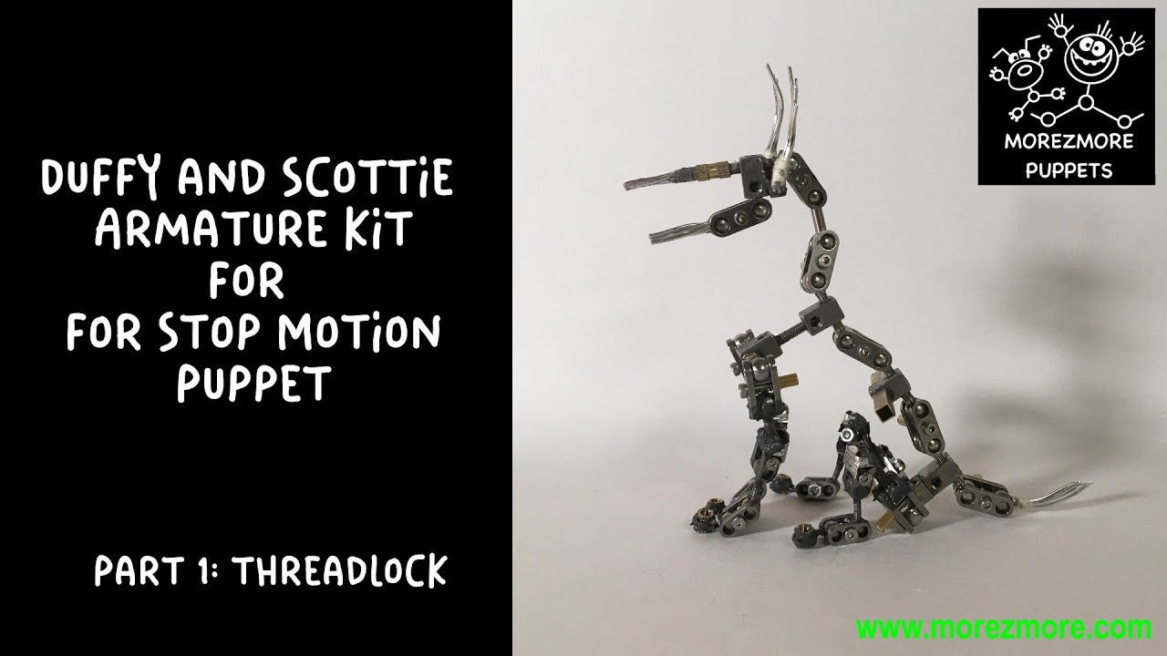 Stop Motion Dog Puppet Armature Kits "Duffy" and "Scottie". Assembly ...