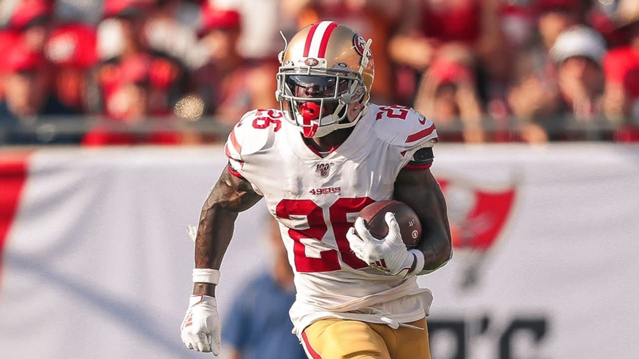 Tevin Coleman Highlights VS Browns - YouTube