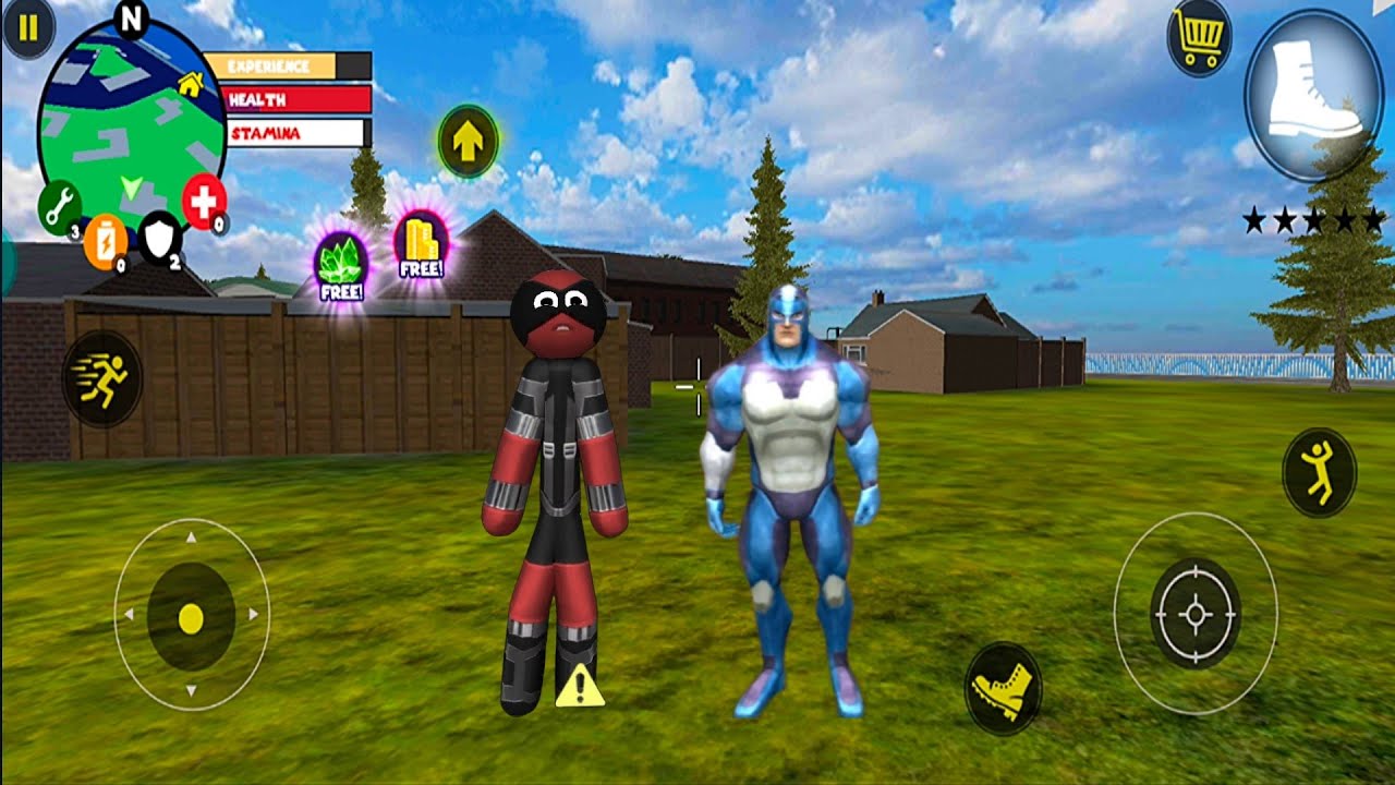 Stickman Rope Hero Mafia Gangster crime #12 Android Gameplay - YouTube