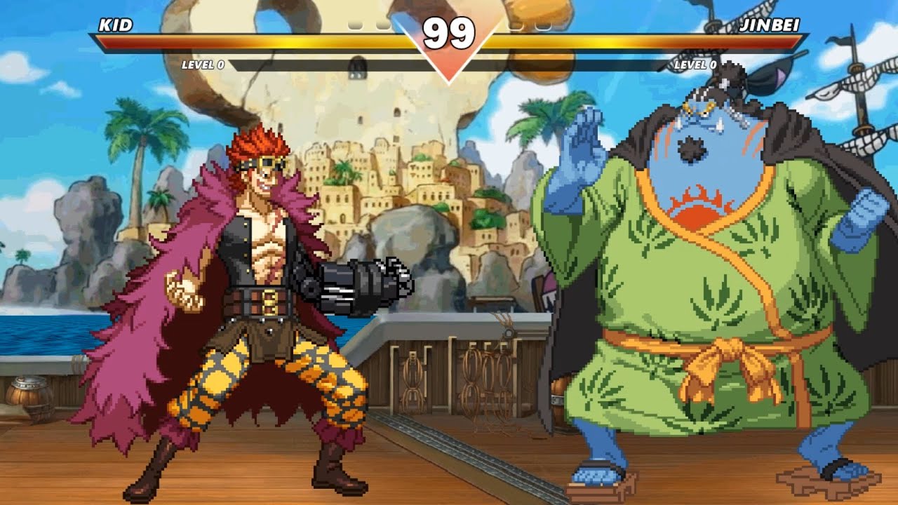 Eustass Kidd vs Jinbei [ONE PIECE MUGEN] - YouTube