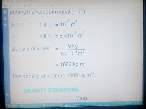 Unit # 7 Density - YouTube