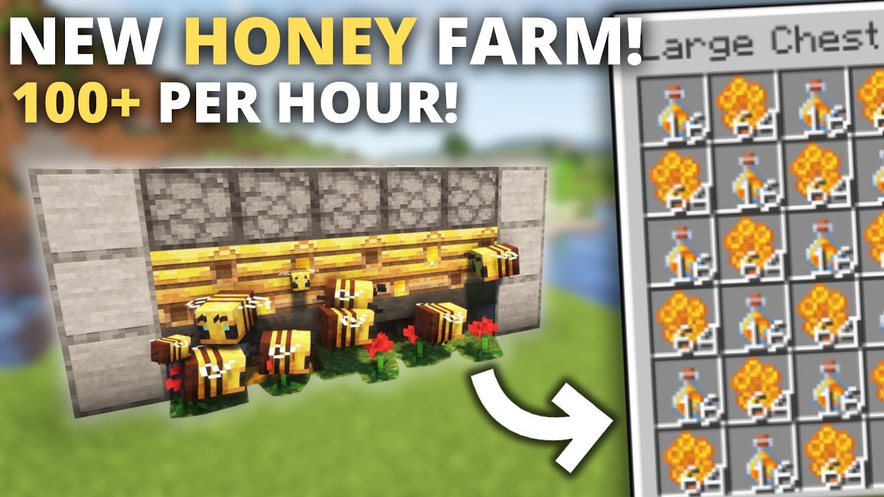 Minecraft 1.20+ Honey Farm Tutorial - Fully Automatic (Java & Bedrock ...