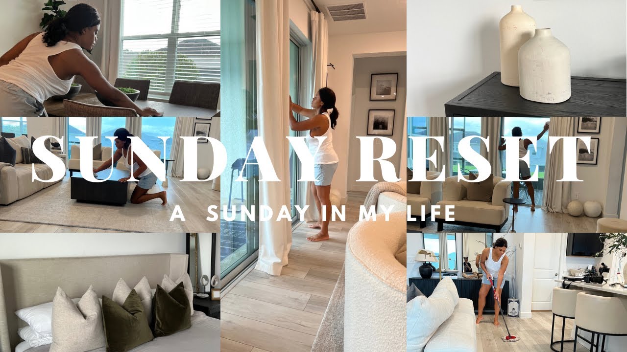 SUNDAY RESET! Getting Cleanse + Deep Cleaning + Bathroom + Living Room ...