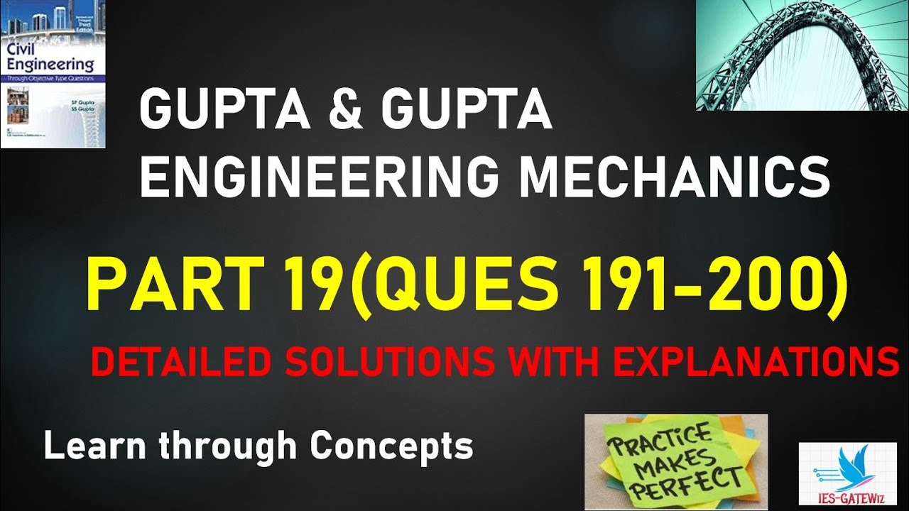 Engineering Mechanics|Gupta & Gupta|Learn through Concepts|Detailed ...