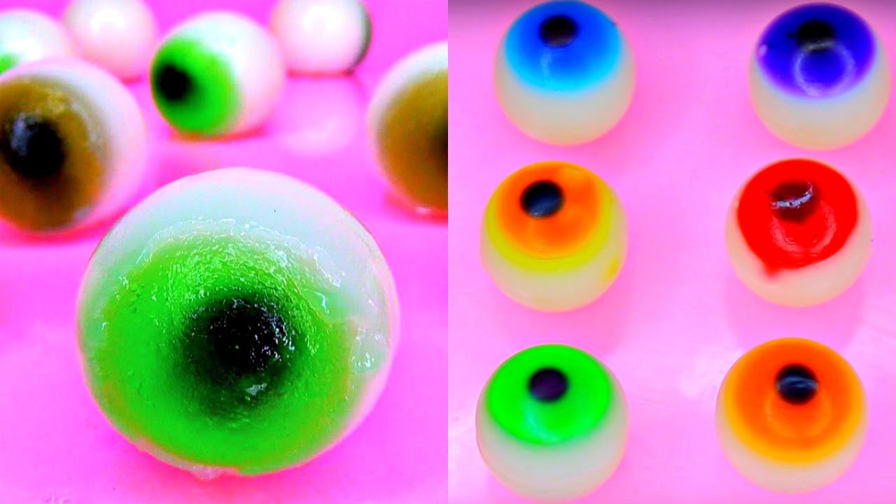 How To Make Colors Eyeball Jelly Pudding DIY Rainbow Colors Eye Gummy ...