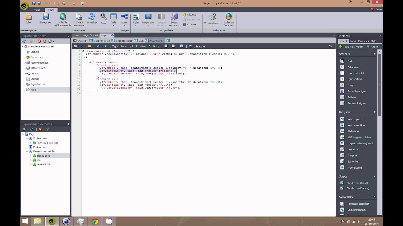 [Tuto OpenElement] Introduction aux classes personnalisées dans OE ...