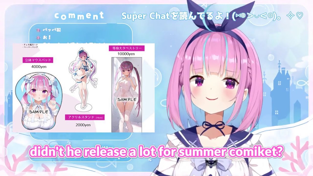Aqua saw how her Artist was selling her in swimsuits in Summer Comiket ...