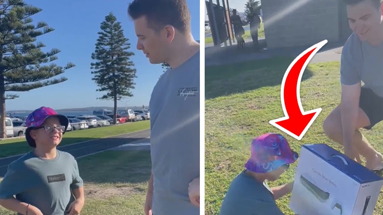 SUPRISING A KID WITH A PS5 FOR CHRISTMAS… - YouTube