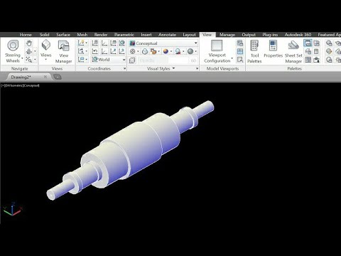 #Part Design AutoCAD part-2 design how make 3d AutoCAD for 3d part ...