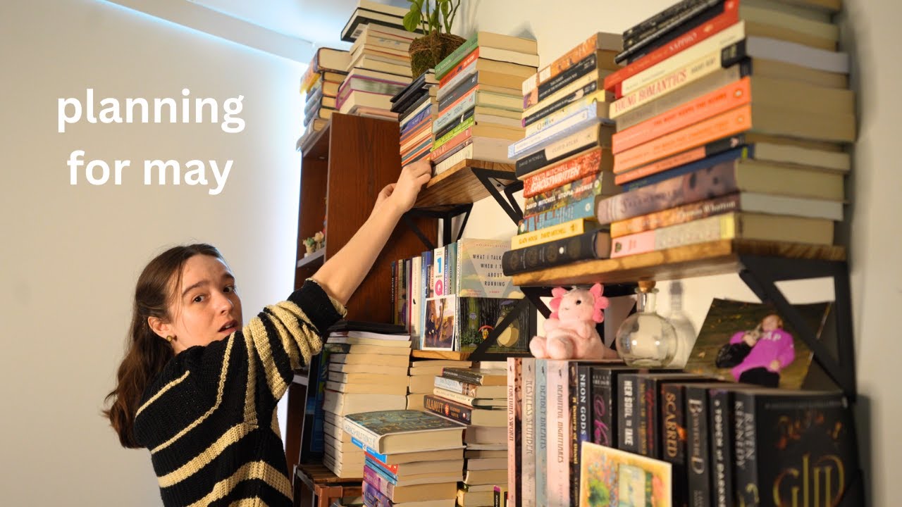 Plan a month of reading with me 🏻 journaling, bookshelf browsing, TBR ...