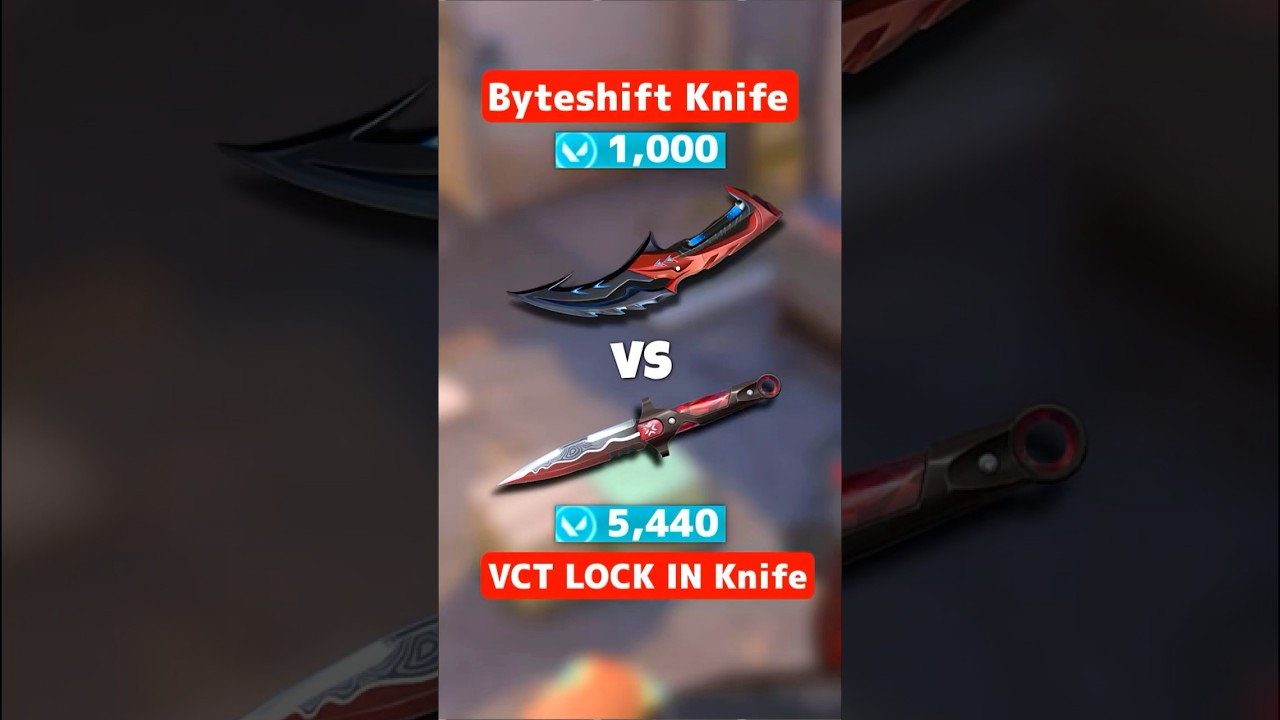 New BYTESHIFT KNIFE vs VCT LOCK IN KNIFE (Valorant Best Knife Skin ...