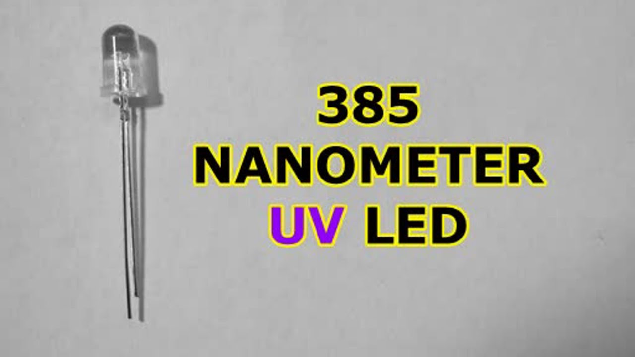 385 nanometer UV 5mm LED - YouTube