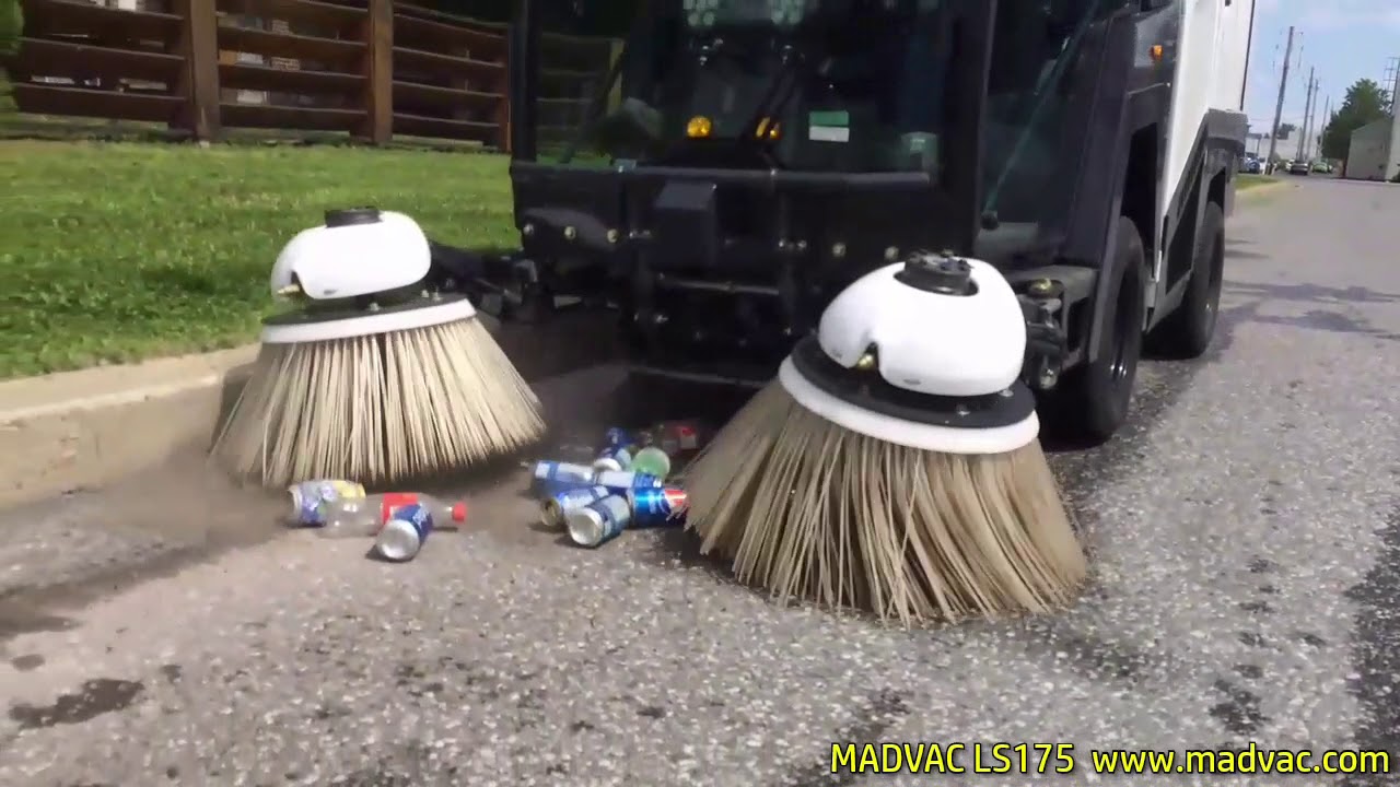 LS175 mini street sweeper - YouTube