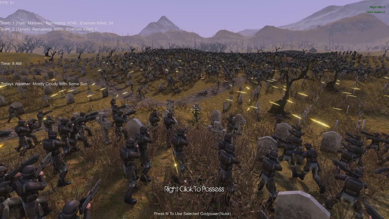 Halo UNSC Marines Vs Xenomorphs Massive Ai Battle - YouTube