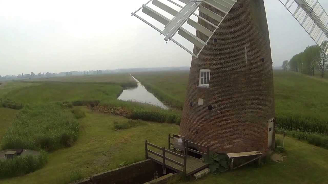 mill at hardley norfolk broads dji phantom - YouTube