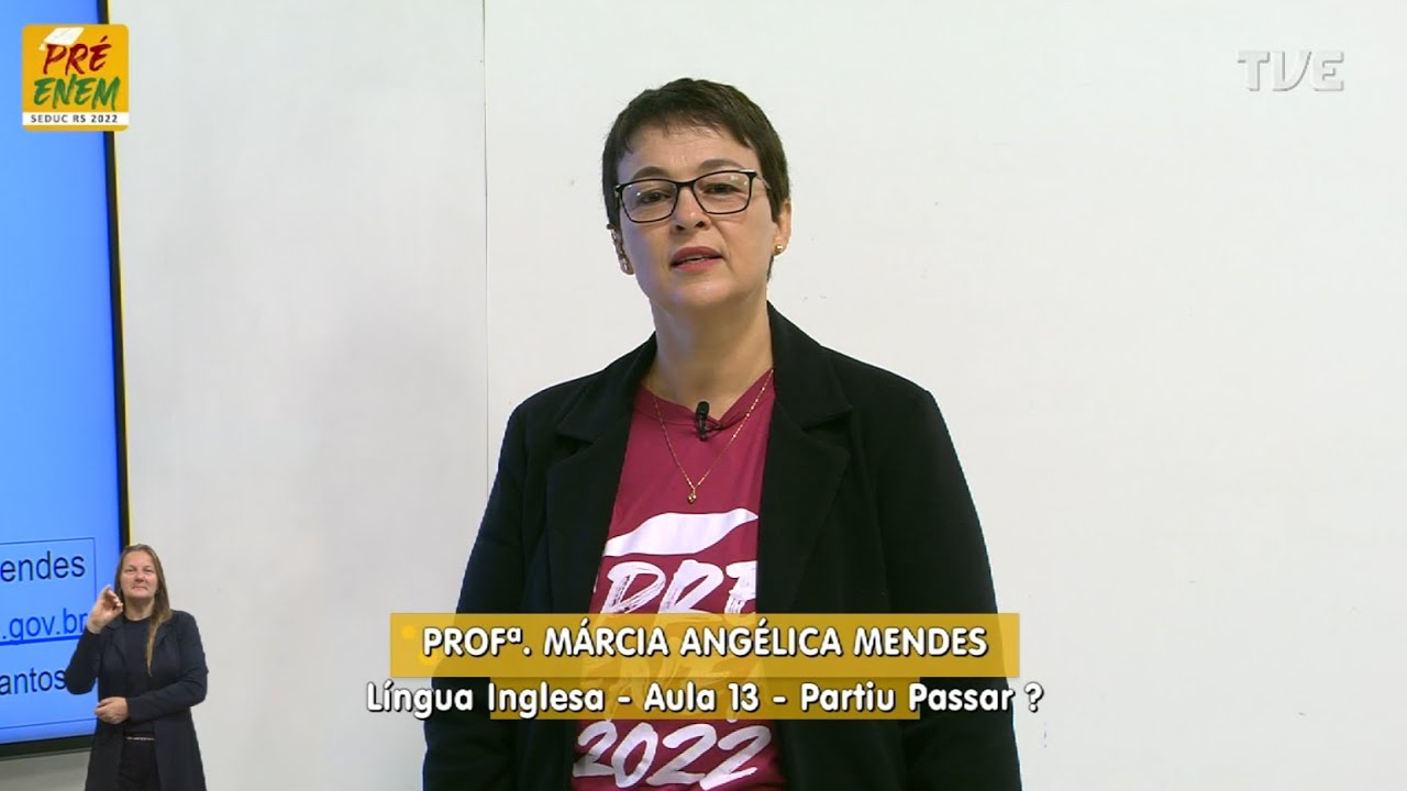Pré-Enem 2022 - Língua Inglesa Aula 13 - Partiu passar? - YouTube